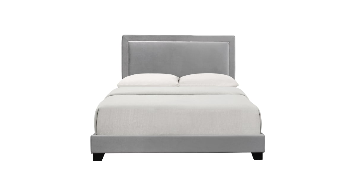 Delacora DS-D206-291-984 Contrast Welt King Wood Panel/Platform Bed ...