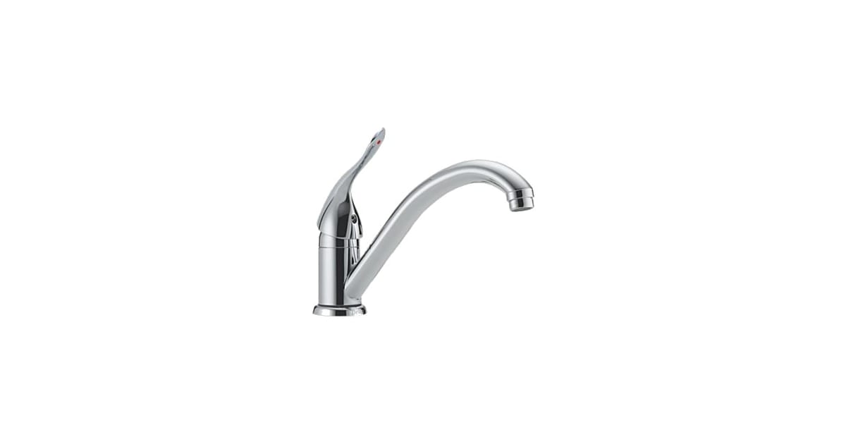 Delta 101-HDF-DST Single Handle 1.5 GPM Single Hole Mount Kitchen ...