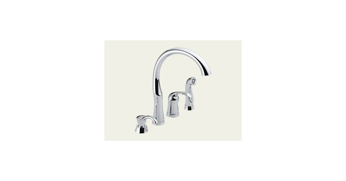 Delta 11946-SD Single Handle Kitchen Faucet with Soap Dispenser and ...