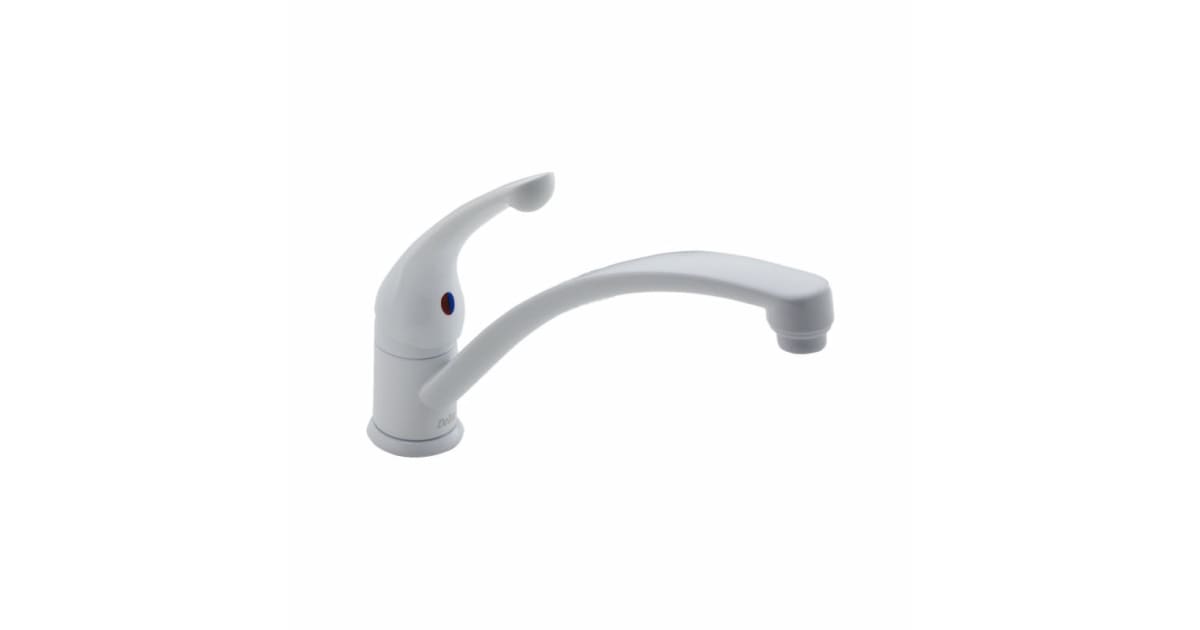 Delta 141-WHWF Single Handle Kitchen Faucet from the Signature Series ...