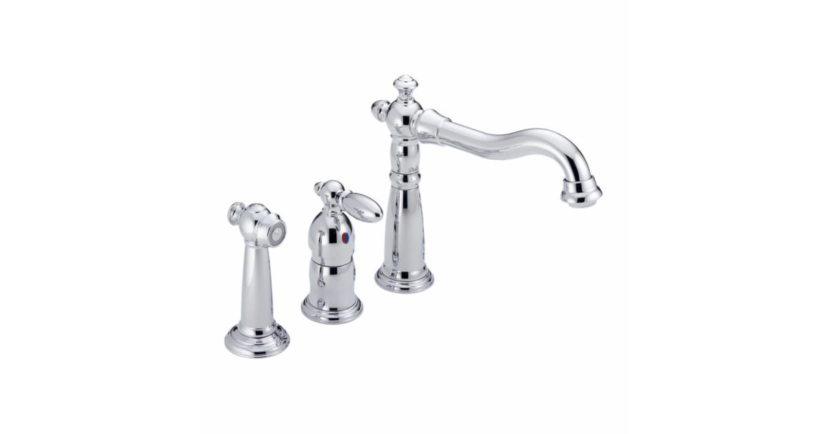 Delta 155-WF Single Handle Kitchen Faucet with Side Spray from the ...