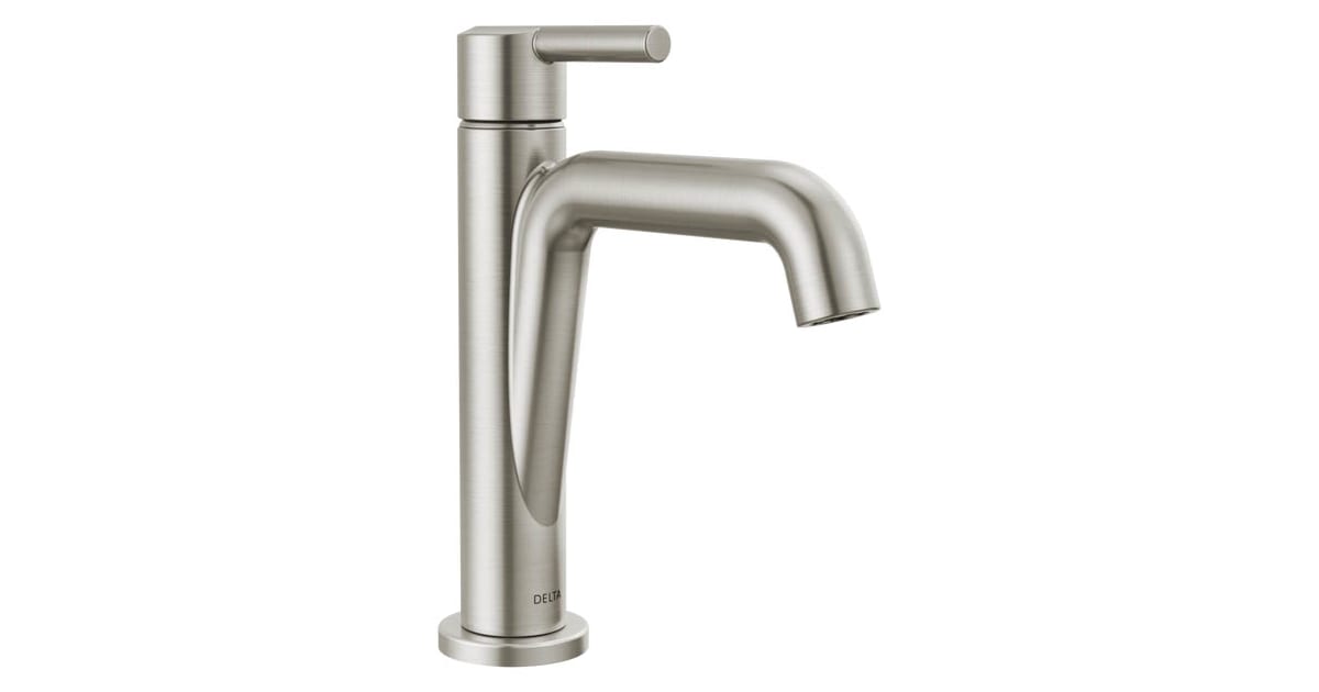 Delta 15849LF-SS Nicoli 1.2 GPM Single Hole Bathroom Faucet with Push ...