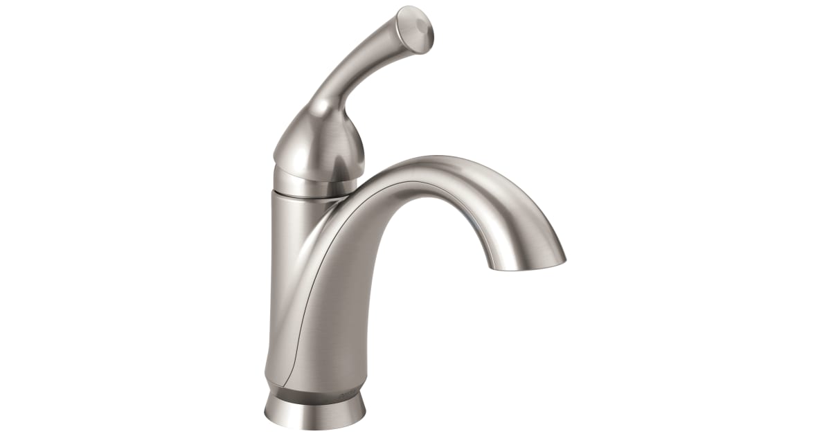 Delta 15999-SS-DST Haywood Single Hole Bathroom Faucet with Diamond ...