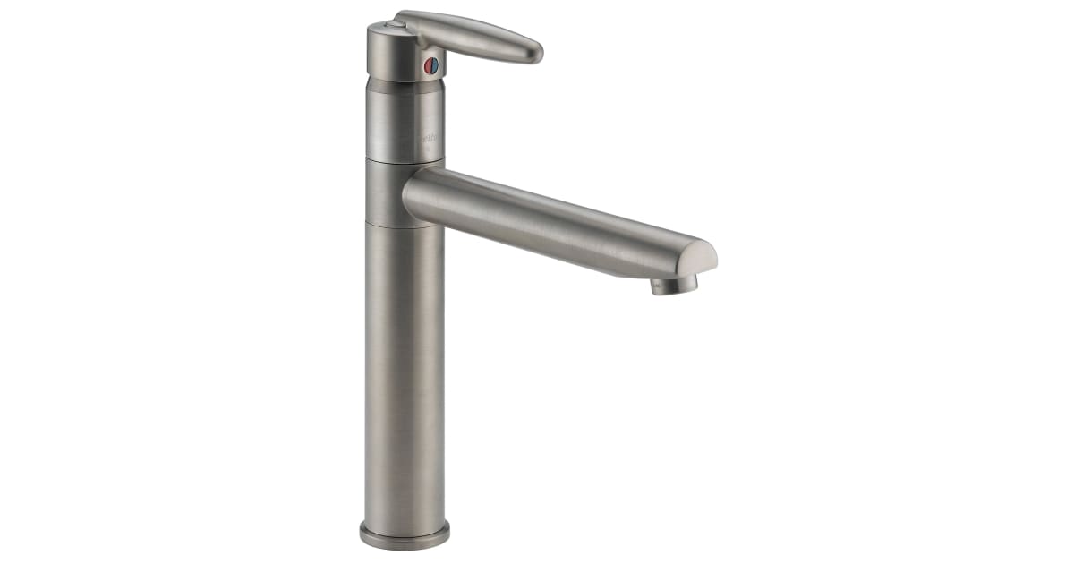 Delta 185LF-SS Grail Straight Spout Kitchen Faucet | Ferguson Home