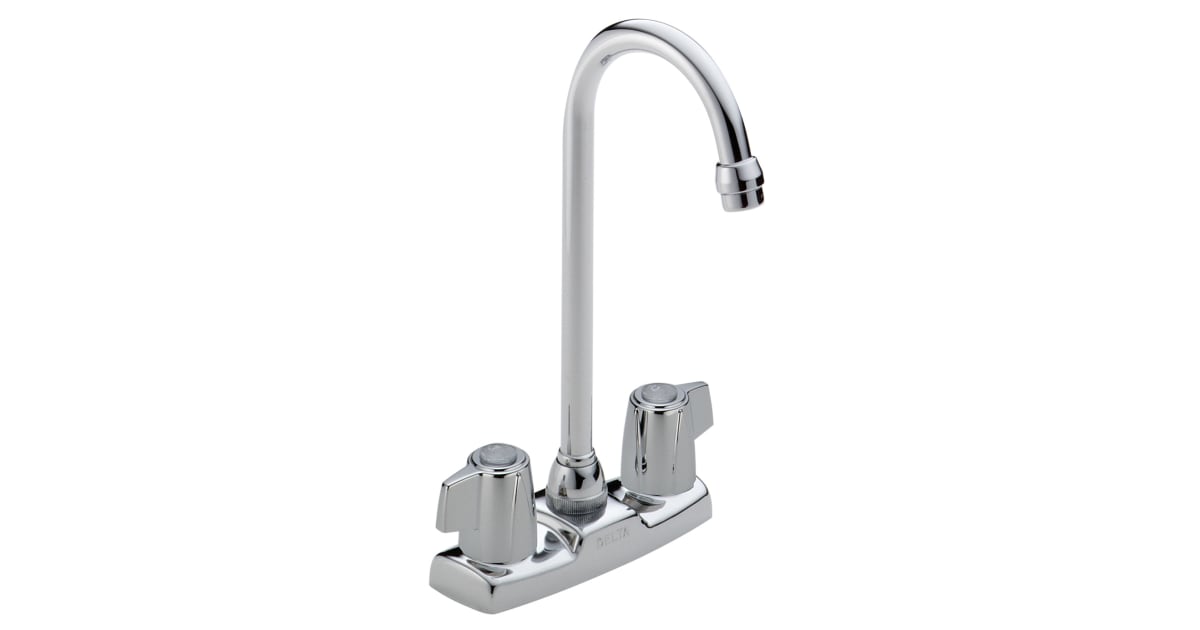 Delta 2171 Double Handle Bar Faucet with Wrist Blade Handles from the ...