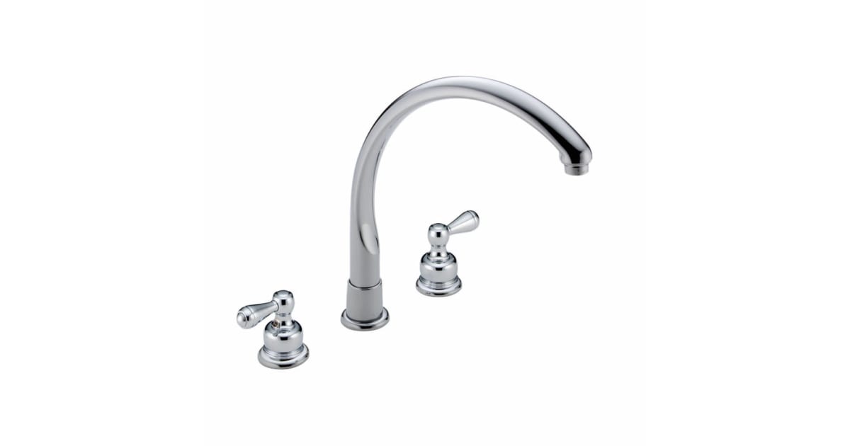Delta 2274-LHP 9 1/2" Double Handle Kitchen Faucet Less Handles from ...