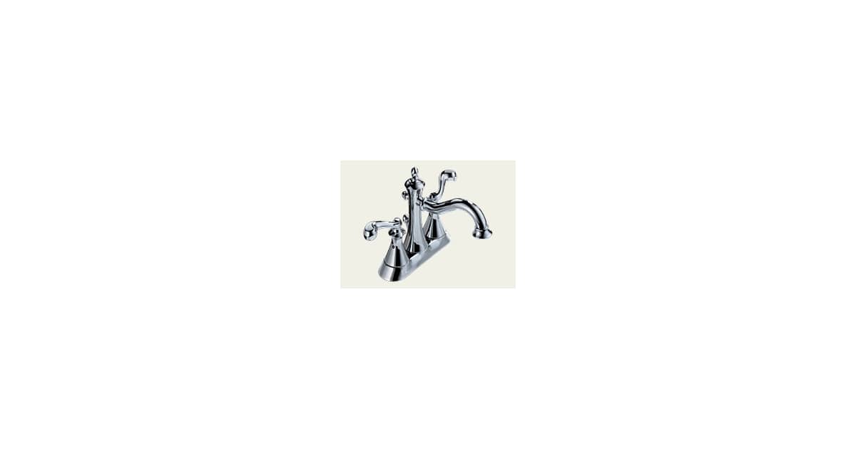 Delta 25925 Double Handle Centerset Lavatory Faucet with Metal Scroll ...
