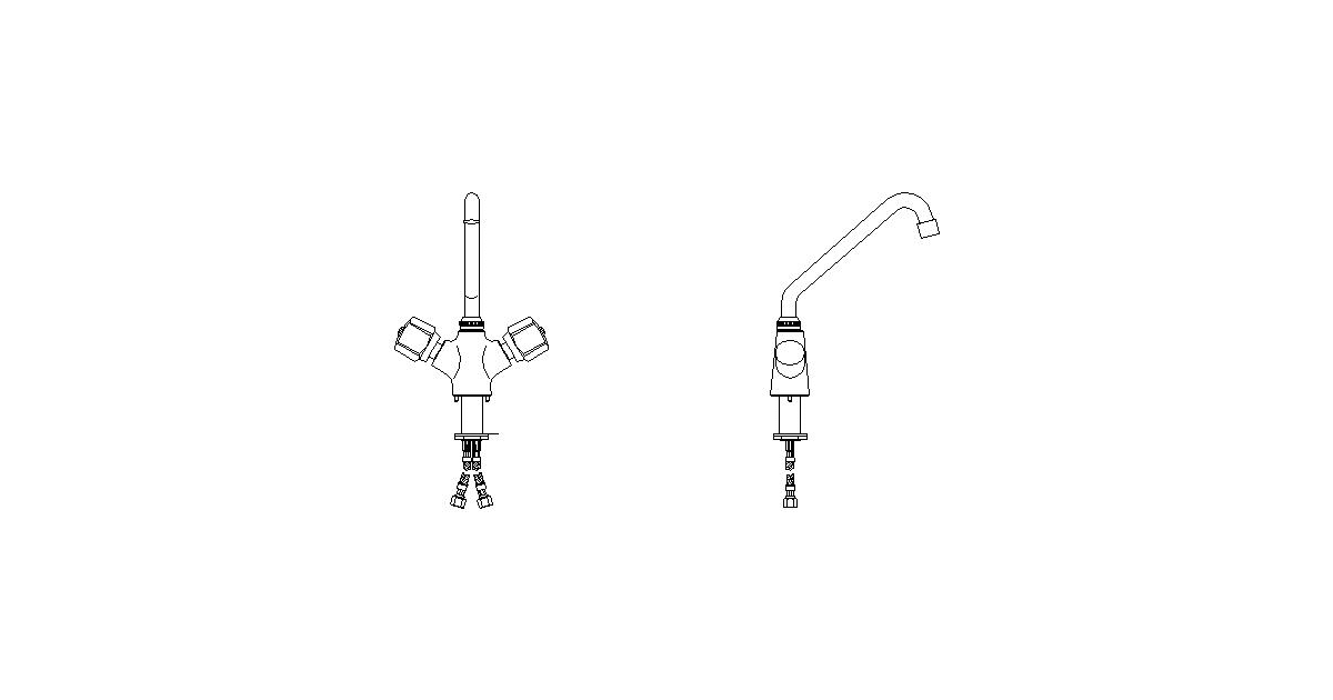Delta 25C3251 Double Handle 0.5GPM Ceramic Disc Single Hole Mount ...