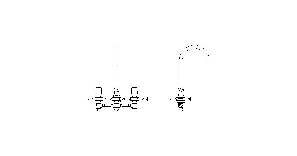 Delta 27C2971 Double Handle 1.5GPM Ceramic Disc Below Deckmount Kitchen ...