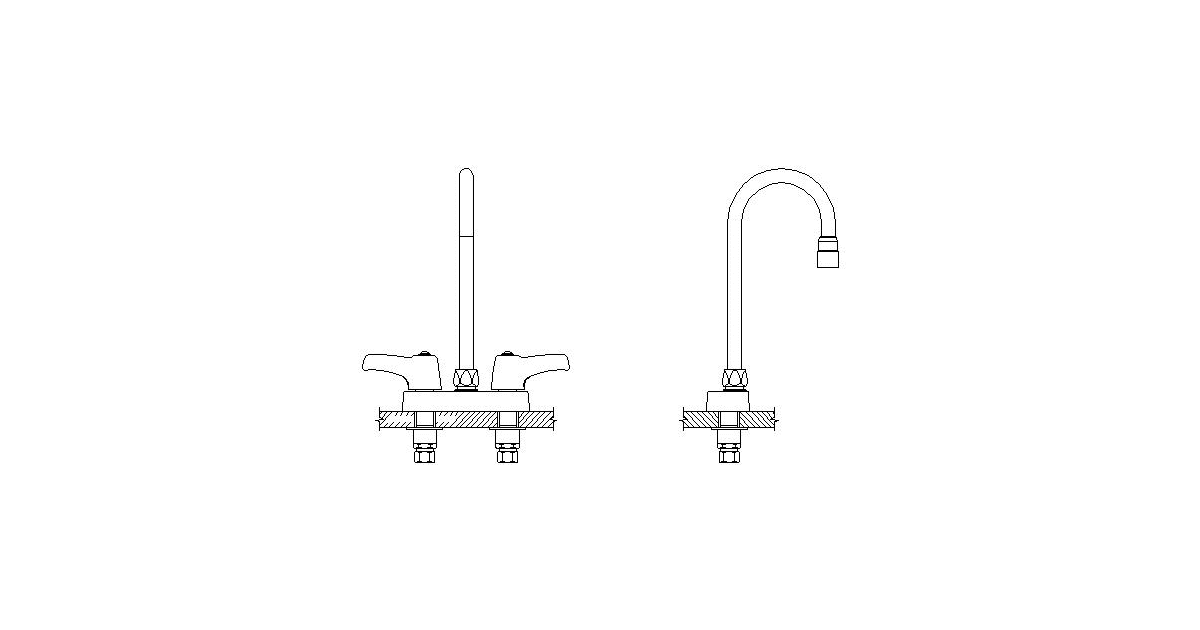 Delta 27T4943 Double Handle 1.5GPM Bathroom Faucet with Lever Blade ...