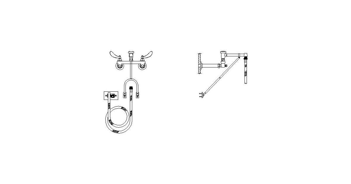 Delta 28C2994 Double Handle Ceramic Disc Wallmount Faucet with Blade ...