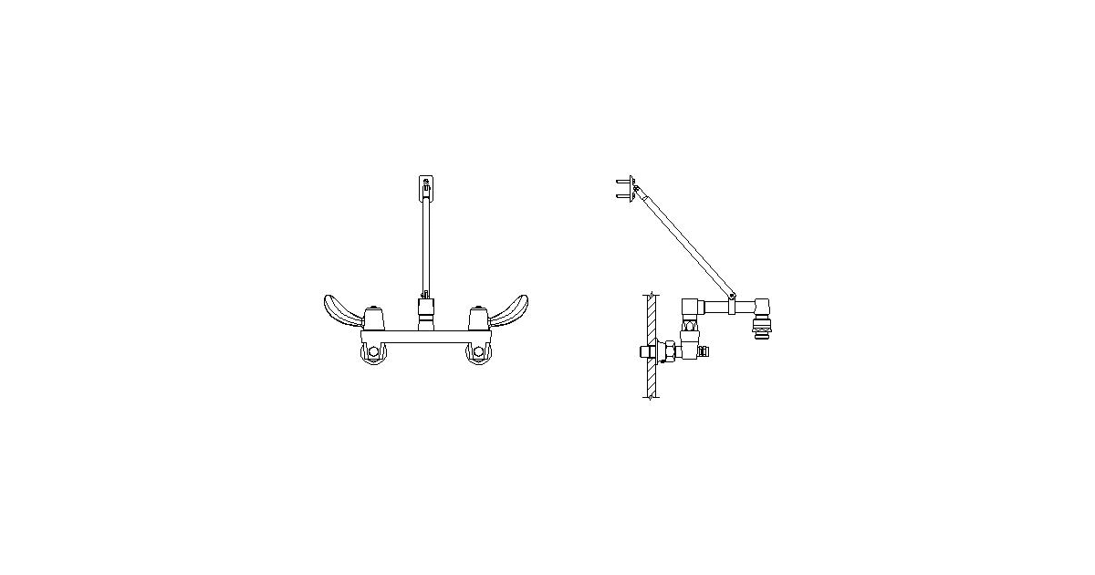 Delta 28C8162 Double Handle Ceramic Disc Wallmount Faucet with Hooded ...