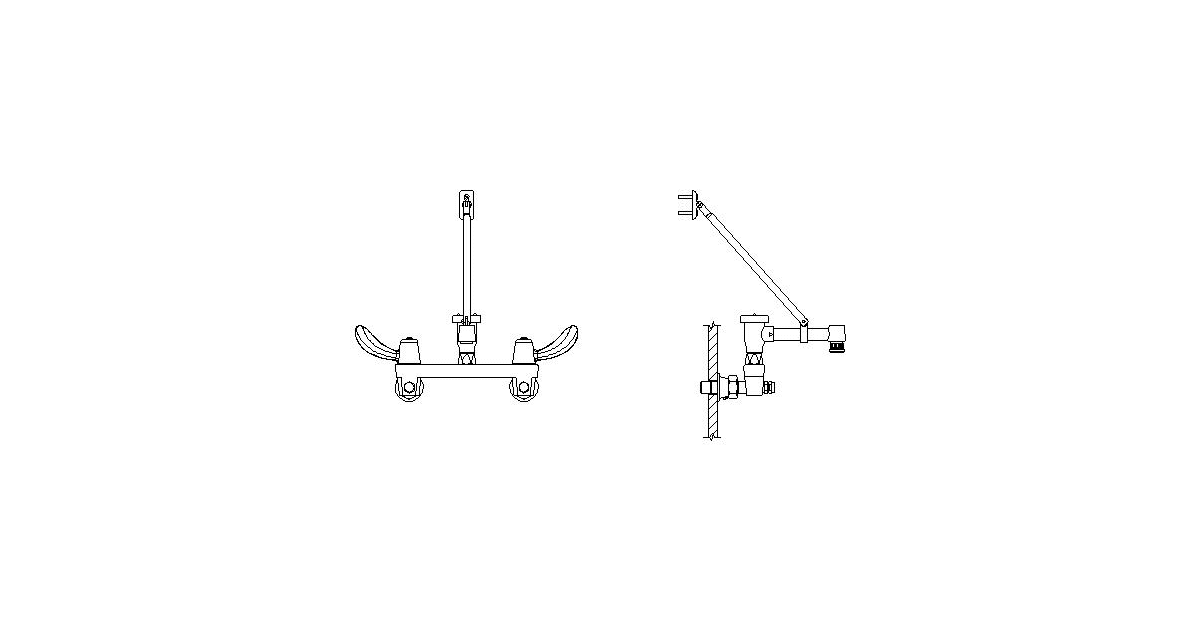 Delta 28C8182 Double Handle Ceramic Disc Wallmount Faucet with Hooded ...