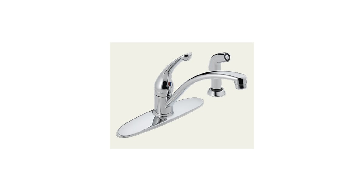 Delta 402-WF Single Handle Kitchen Faucet with Side Spray from the ...