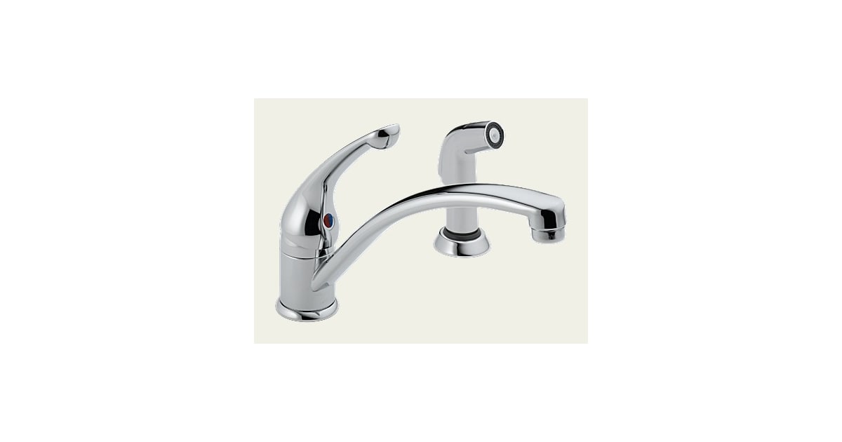 Delta 403-WF Single Handle Pullout Kitchen Faucet from the Sincerity ...