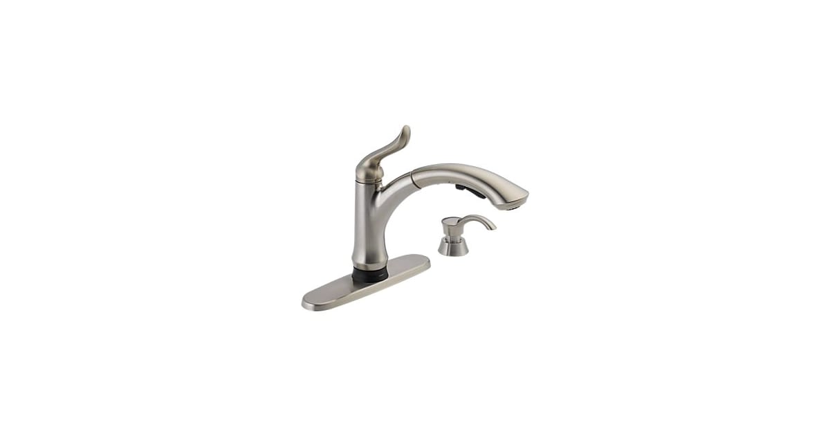 Delta 4353T-SSSD-DST Linden Pullout Spray Touch Kitchen Faucet with ...