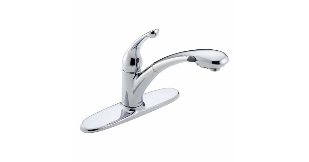 Delta 470 Single Handle Pullout Kitchen Faucet from the Signature ...