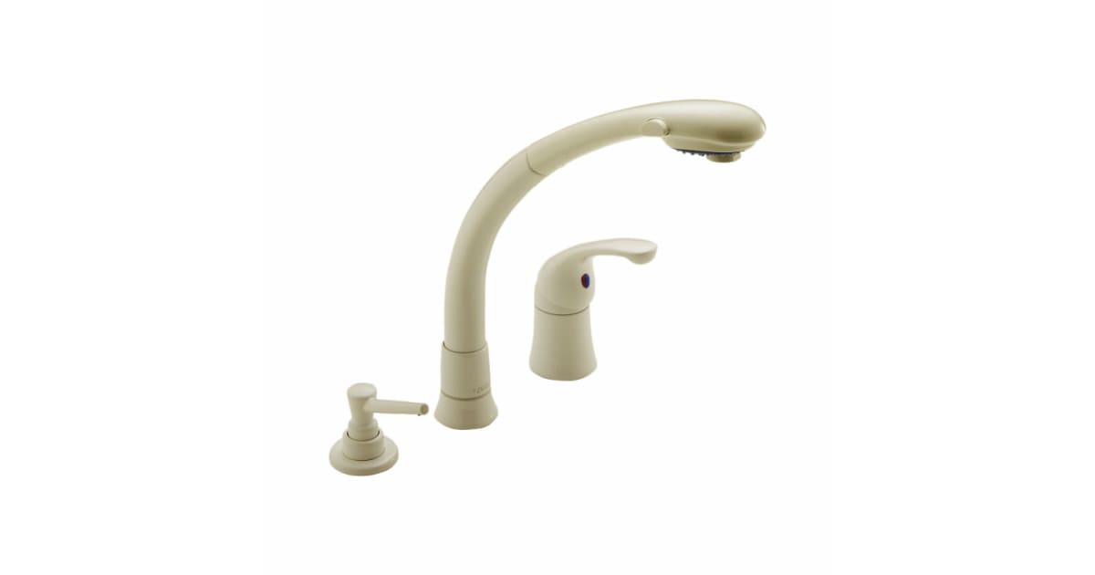 Delta 474BS Waterfall Collection - Pullout Spray Kitchen Faucet ...