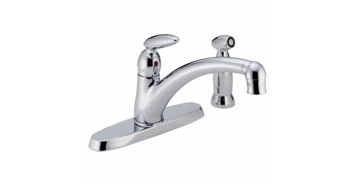 Delta 488WF Single Handle Kitchen Faucet with Side Spray from the ...