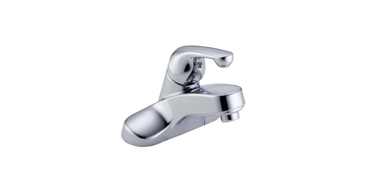 Delta 500-WF Single Handle Centerset Lavatory Faucet with Metal Lever ...