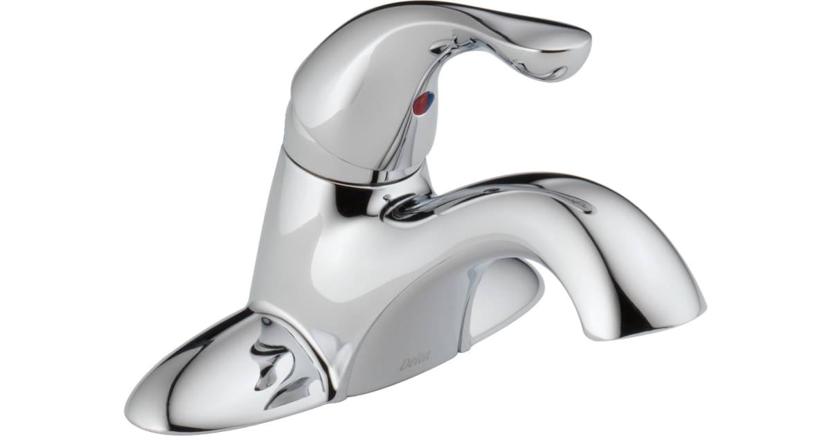 Delta 520-HGM-DST Classic Centerset Bathroom Faucet with Metal Push Pop ...