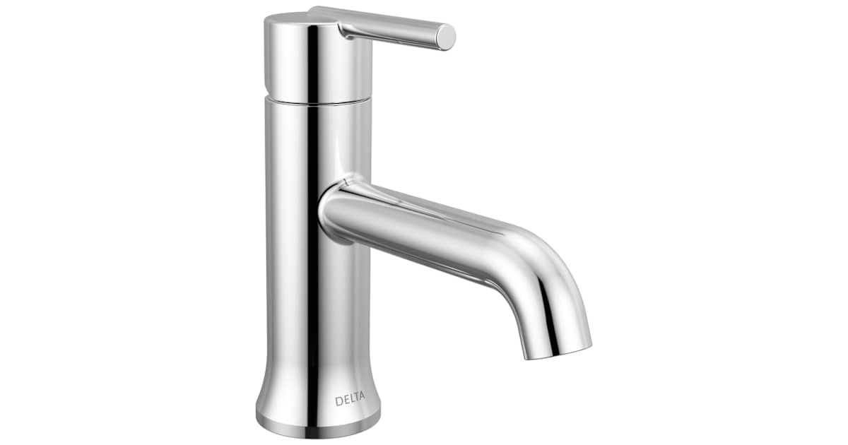 Delta 559LF-GPM-MPU Trinsic Single Hole Bathroom Faucet with Optional ...