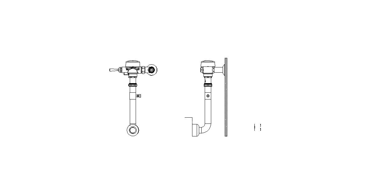 Delta 81T271-1 1-1/2 Back Spud Water Closet Flush Valve with Trap Seal ...