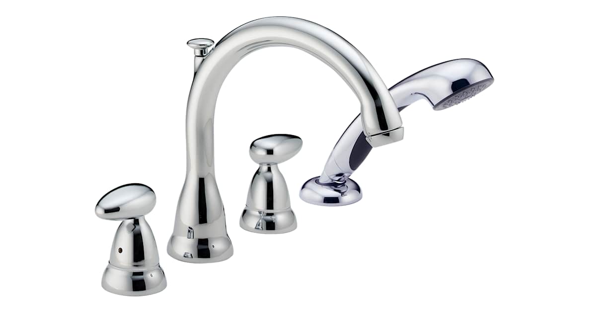 Delta T4788-GLHP Double Handle Roman Tub Trim with Handshower from the ...
