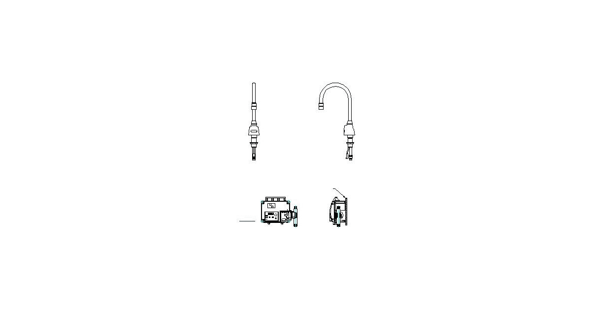 Delta 1500T3320-R35 Commercial 1.5 GPM Single Hole Hardwire Operated ...
