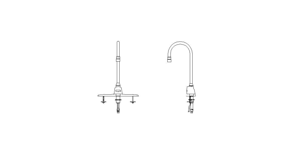 Delta 1500T3528TR Commercial 1.5 GPM Centerset Hardwire Operated ...