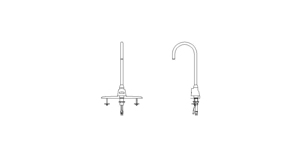 Delta 1500T3578TR-BB Commercial 1.5 GPM Centerset Hardwire Operated ...