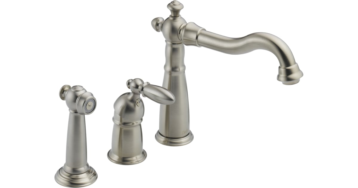 Delta 155-SS-DST Victorian Kitchen Faucet with Side Spray - Includes ...