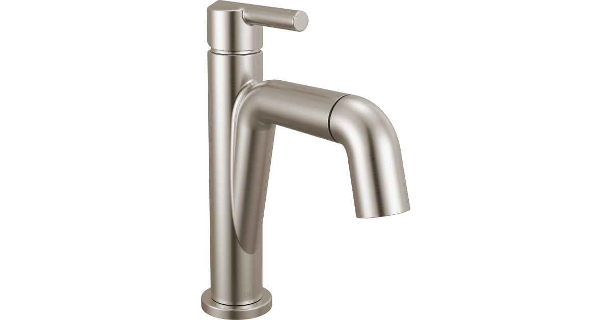 Delta 15849LF-SSPD Nicoli 1.2 GPM Single Hole Bathroom Faucet with Pull ...
