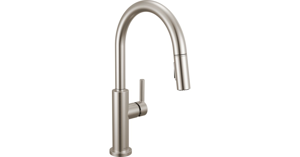 Delta 19867LF-SS Nicoli 1.8 GPM Single Hole Pull Down Kitchen Faucet ...