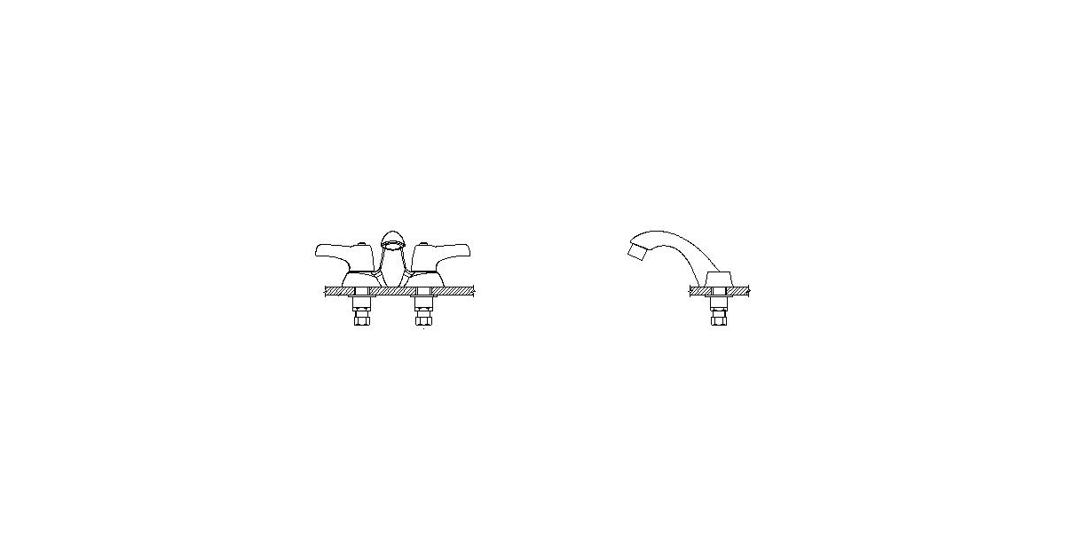 Delta 21C133-WW Commercial Centerset Bathroom Faucet with Lever Handles ...
