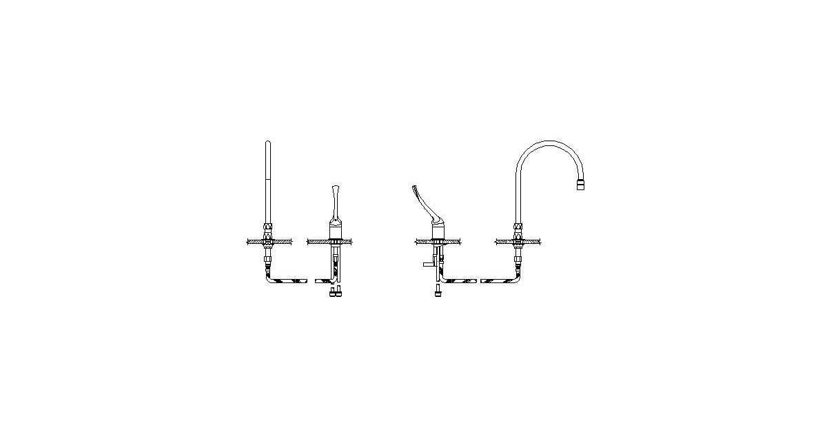 Delta 24T2653-LS-R7 Commercial Single Handle 0.5 GPM Widespread Utility ...