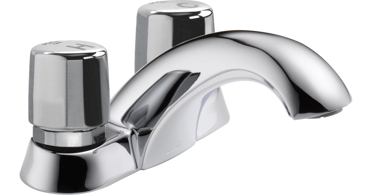 Delta 2507LF-HDF Commercial Centerset Metering Bathroom Faucet ...