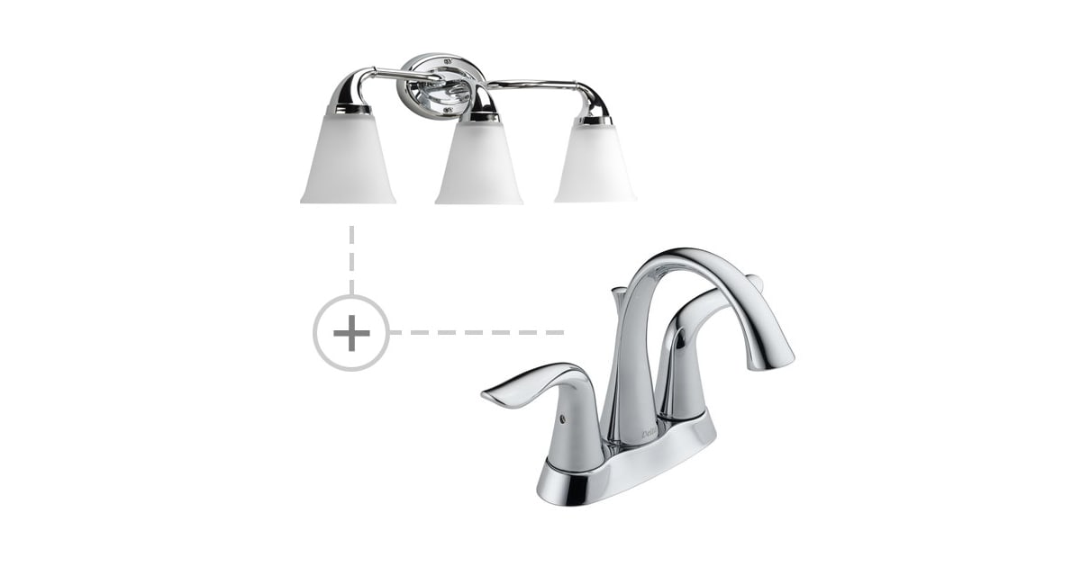 Delta 2538-MPU-DST.P2760-Chrome Lahara Centerset Bathroom Faucet with ...