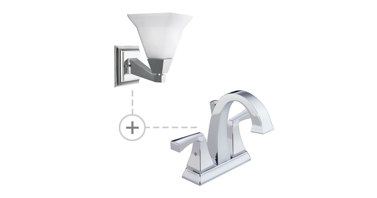 Delta 2551-MPU-DST.P3135-Chrome Dryden Centerset Bathroom Faucet with ...