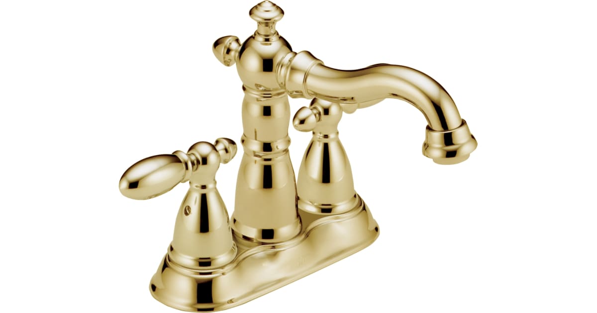 Delta 2555-PBMPU-DST Victorian Centerset Bathroom Faucet with Pop-Up ...