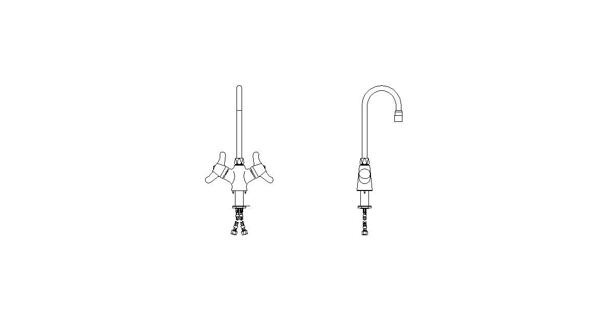 Delta 25C3837-LS Commercial Double Handle 1.5 GPM Ceramic Disc Single ...