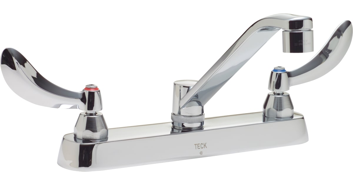 Delta 26C3124 Double Handle 1.5GPM Ceramic Disc Kitchen Faucet with ...