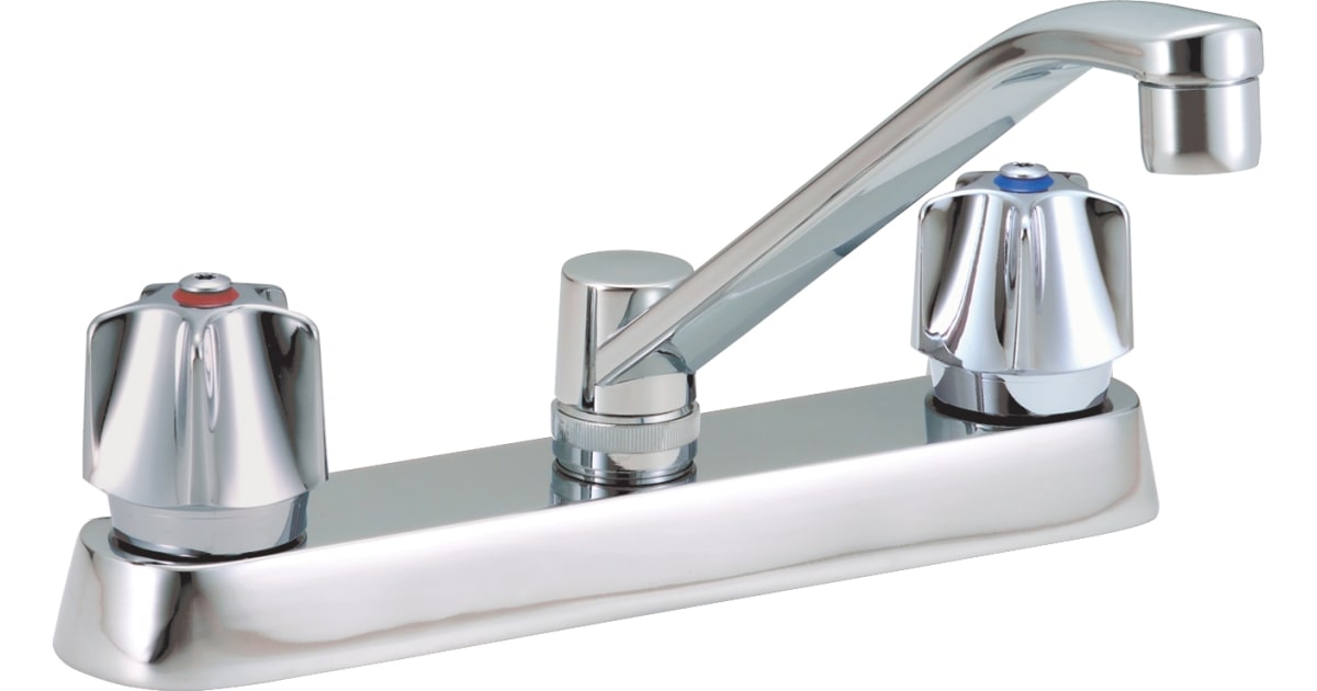 Delta 26C3131 Double Handle 1.5GPM Ceramic Disc Kitchen Faucet with ...