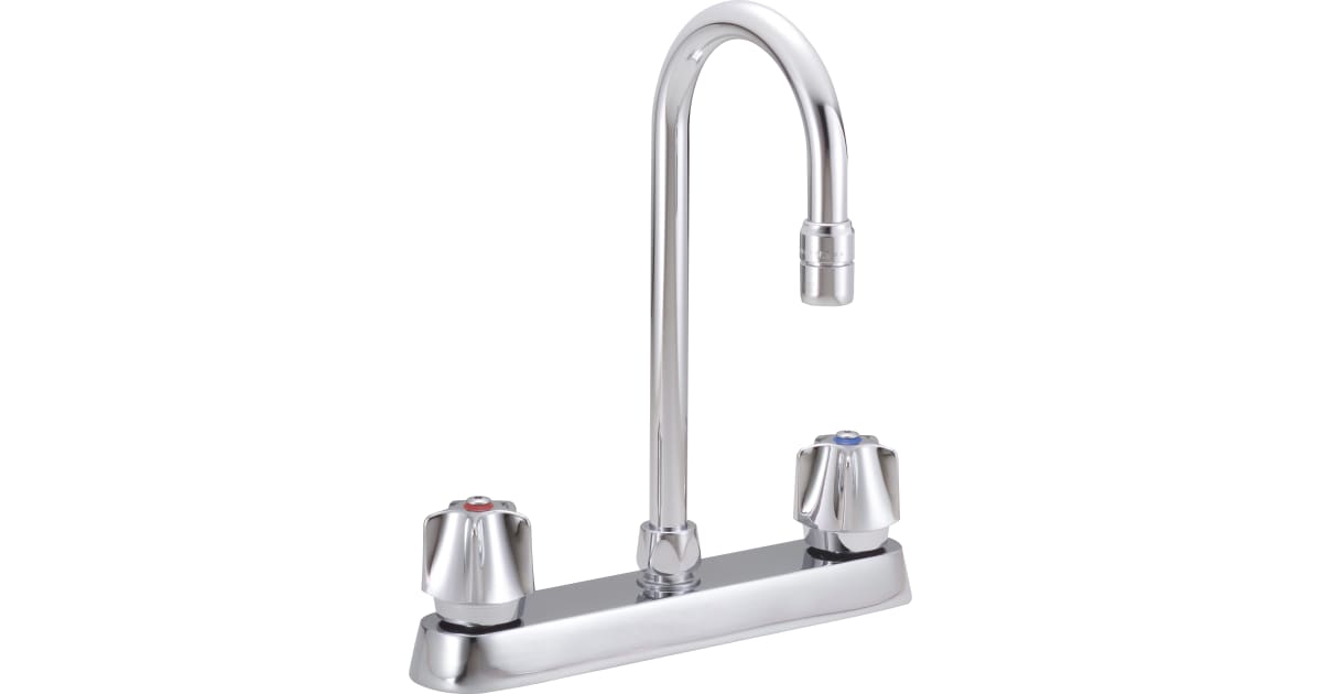 Delta 26C3921 Double Handle 1.5GPM Ceramic Disc Kitchen Faucet with ...