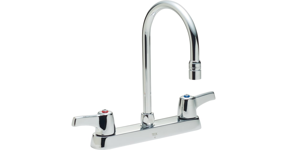 Delta 26C3943 Double Handle 1.5GPM Ceramic Disc Kitchen Faucet with ...