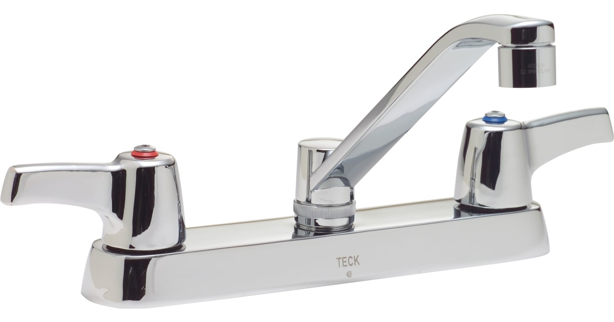 Delta 26T3143 Double Handle 1.5GPM Kitchen Faucet with Lever Blade ...