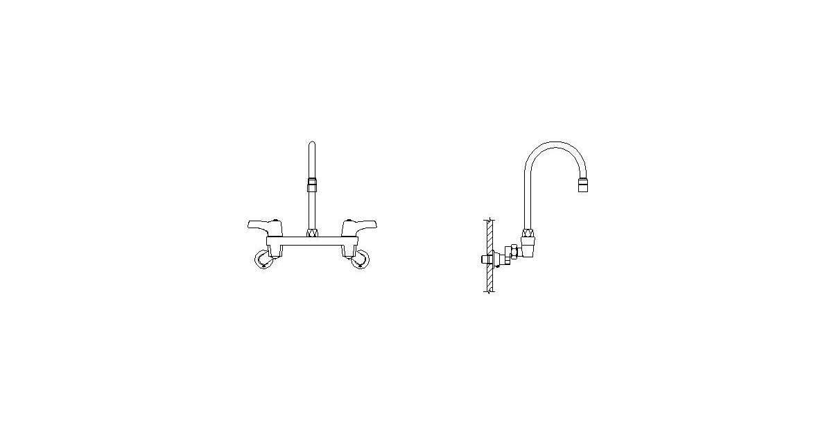 Delta 28C4933-AC Commercial Double Handle 1.5 GPM Widespread Utility ...