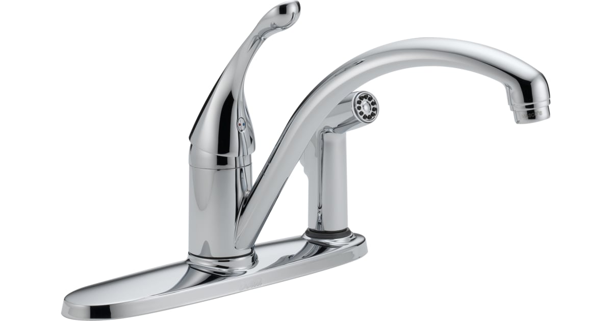 Delta 340-DST Collins Kitchen Faucet with Side Spray - Includes ...