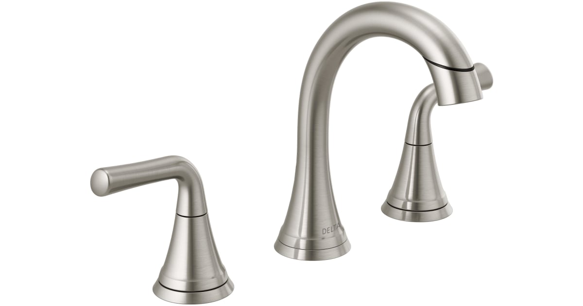 Delta 3533LF-SSPDMPU Kayra 1.2 GPM Widespread Pull Down Bathroom Faucet ...