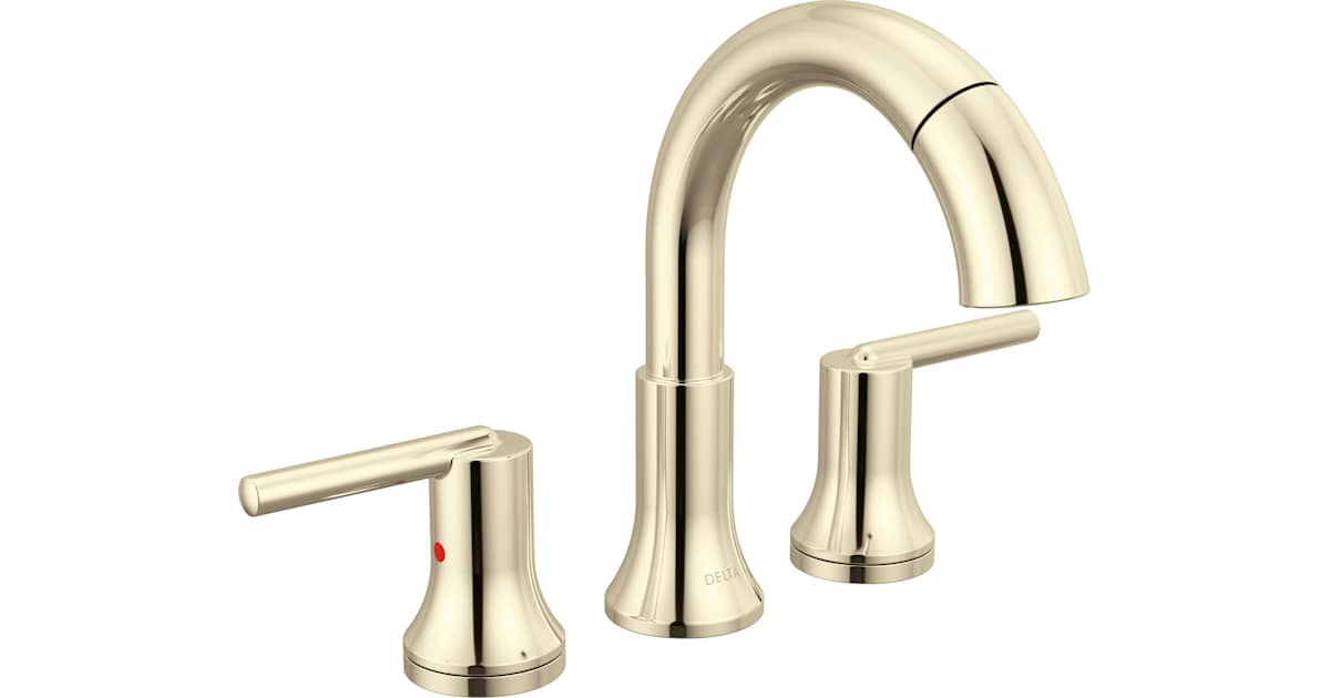 Delta 3559-PNPD-DST Trinsic 1.2 GPM Widespread Bathroom Faucet with ...